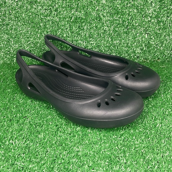 CROCS | Shoes | Crocs Womens Size 8 Black Kadee Slingback Closed Toe ...